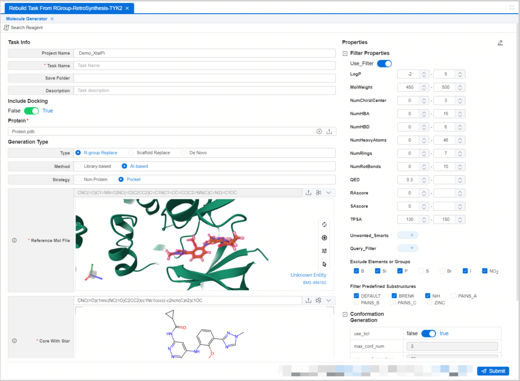 Advanced AI De Novo Molecular Generation | XMolGen by XtalPi